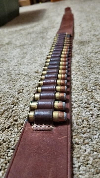 Alaska's List : Vintage .44 Leather Ammo Belt